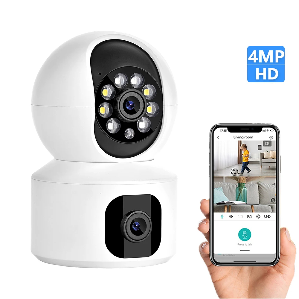 ColorVu Wifi Cctv Robot 4MP Full Color Night Vision Indoor Wireless ...